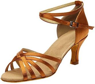 Generic Chaussures De Danse Latine Femme Ouverte Latine Tango Valse Fête Sociale Salsa Performance Sandales De Danse Pour Femmes Talon Haut Paillettes Moderne