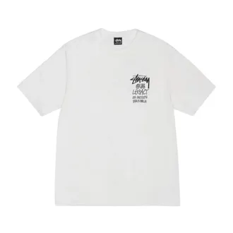 St&uuml;ssy OL 8 Ball Yin Yang Pig Dyed Tee - - Tops - Herren - Wei&szlig; - M