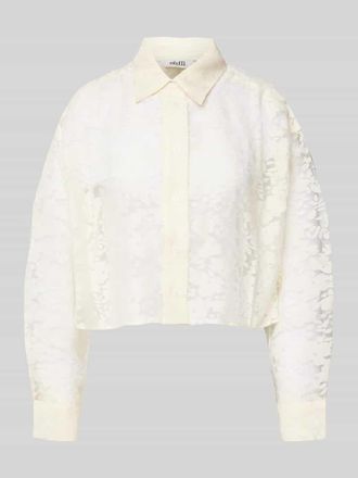 Mbym Regular Fit Hemdbluse in semitransparentem Design Modell Emele