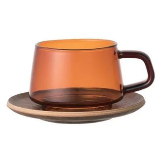 Kinto Tasse et soucoupe Sepia en teck Kinto