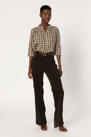 Gerard Darel Pantalon flare en velours c&ocirc;tel&eacute; - CHANTAL - Cinnamon
