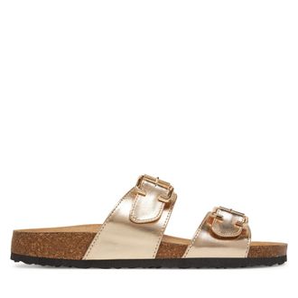 Only Shoes Pantoletten ONLY Shoes Onlmaxi-13 Pu Strap Buckle 15331392 Goldfarben