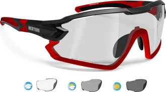 Bertoni Fahrradbrille Sport Sonnenbrille Radbrille MTB mit Sehstärke für Brillenträger mod. QUASAR