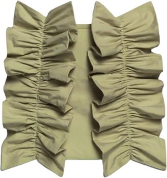 Weili Zheng Femme, Blouses et Chemises, Vert, Taille: 36 FR Mini-jupe en nylon avec fermeture &eacute;clair invisible et grands volants