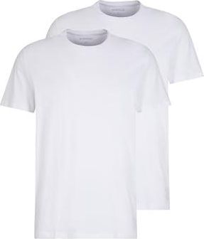 Tom Tailor Hommes Lot de 2 t-shirts basiques 1008638, 20000 - White, XL