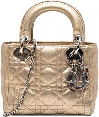 Dior sac à bandoulière Mini Métallisé Lady Dior Cannage Lambskin (2014)