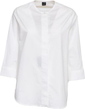 Fay Femme, Blouses et Chemises, Blanc, Taille: 38 FR Chemise Boutonn&eacute;e