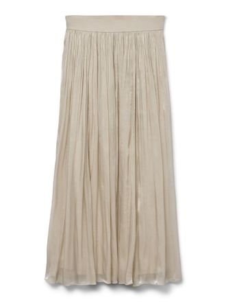 Vero Moda Female Plissierter Rock VMVIPS Mittlere Taille Langer Rock