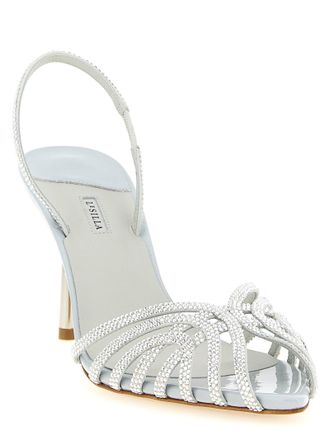 Le Silla Womens Embrace Heels Gray Goat Leather