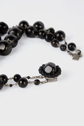 Gerard Darel Collier double en perles de verre - JACKIE - Noir