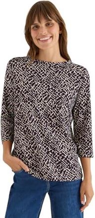 Cecil 3228203 T-Shirt avec imprim&eacute; Minimal, Rouge Eggplant, M Femmes