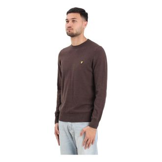 Lyle & Scott Homme, Pulls, Brun, Taille: S Maglioncino girocollo