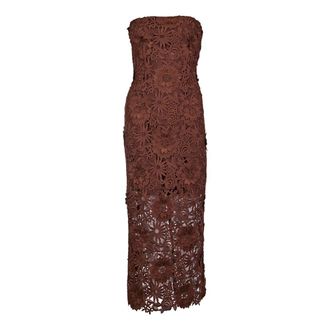Rotate Rotate Birger Christensen, Femme, Robes, Brun, Taille: 38 FR Lace Mini Dress