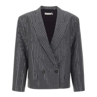 Iro Blazer Bay - Femme - Vestes - Gris - Taille: 38 FR