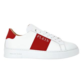 Philipp Plein unisex, Chaussures, Blanc, Taille: 39 EU Baskets basses en cuir Nappa