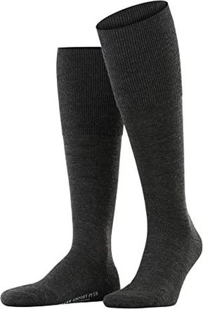 Falke Airport Plus M Kh laine coton unies 1 paire, Chaussettes longues Homme, Gris Anthracite Melange 3080, 41-42
