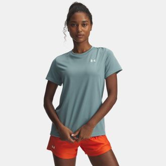 Under Armour Tech Kurzarm-Oberteil f&uuml;r Damen Serpentine / Wei&szlig; S