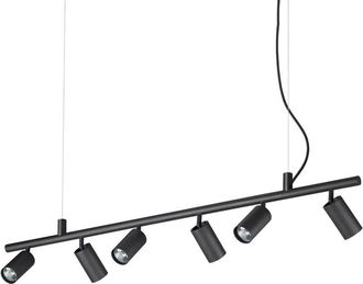 Ideal Lux Dynamite - Indoor Spotlight Deckenpendelleuchte 6 Lichter Schwarz, GU10 - Ideal Lux