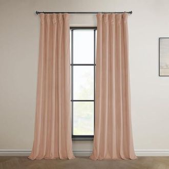 Half Price Drapes Heritage Plüsch-Vorhänge für Schlafzimmer und Wohnzimmer, 50 x 84, VPYC-198601-84 (1 Panel) Pfirsichblüte
