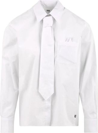 SOLOTRE Hemd mit unechtem Einstecktuch und Krawatte - - Blouses & Shirts - Damen - Wei&szlig; - 2XL