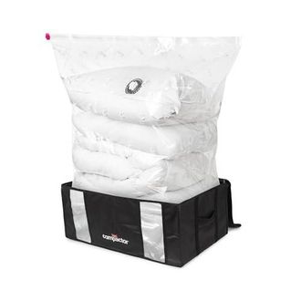 Compactor Vakuum-Aufbewahrungstaschen, Kompression durch Staubsauger, integrierte Griffe, großes Fassungsvermögen, 3 Stück, Größe XXL, Schwarz, 65 × 45 × 27 cm