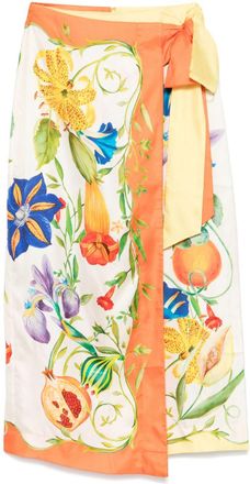 Alemais jupe mi-longue Flores - Tons neutres