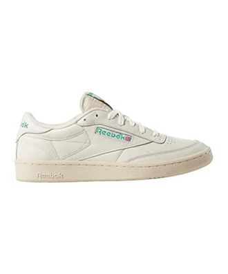 Reebok Mens Club C 85 Vintage Sneaker, Top Chalk Paperwhite Glen Green, 35 EU