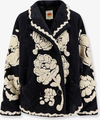 Farm Rio Wool blend coat with Floral Arabesque motif - FARM RIO - gender_Woman