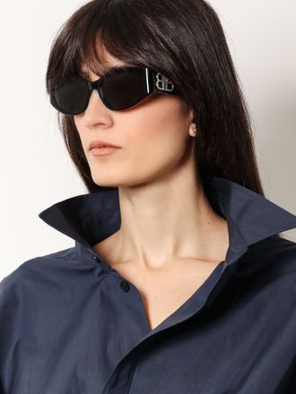 Balenciaga Womens Sunglasses Cat-Eye Black Acetate