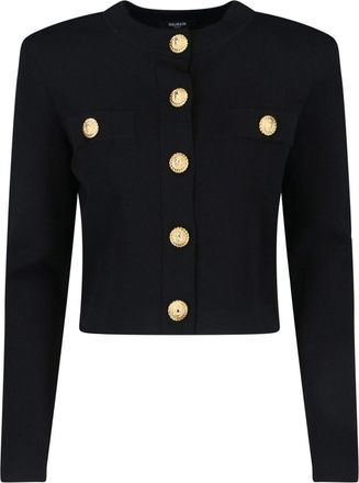 Balmain Pull Col Rond - Noir