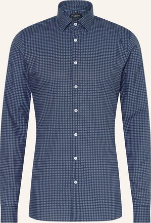 Olymp Hemd No. Six Super Slim Mit Extralangem Arm blau