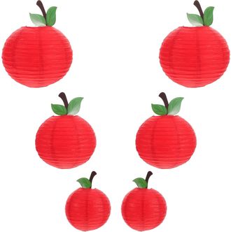 BESPORTBLE 6 Stück Apfelförmige Papierlaternen Hängende Dekorationen Frucht Motiv Für Schulanfang Klassenzimmerdeko Geburtstagsfeier Obstthemen Party