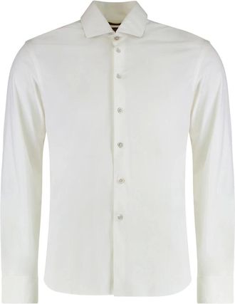 Moorer Homme, Chemises, Blanc, Taille: M Chemise en tissu technique