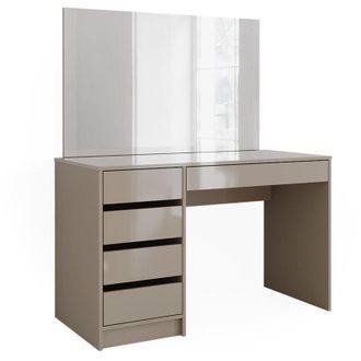 Vicco Schminktisch Sherry, Greige, 120 cm mit Spiegel
