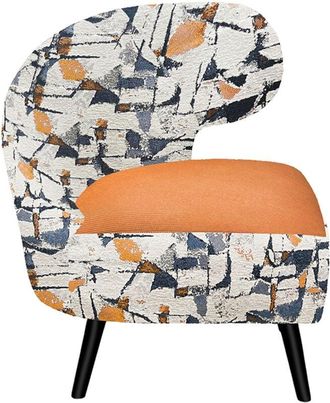 M&S Collection M&s - Fauteuil virgule en velours côtelé orange et multicolore - loop