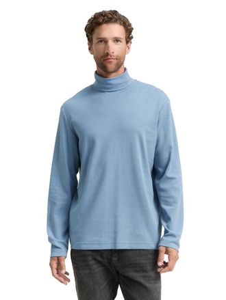 Tom Tailor Herren 1048614 Basic Rollkragenshirt, 28800-Faded Denim Blue, XXL