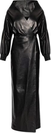 Balenciaga Langes Lederkleid - - Dresses - Damen - Schwarzk - XS