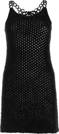 Chlo&eacute; Femme, Robes, Noir, Taille: 36 FR Crochet Mini Dress