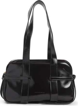 Dries Van Noten Hobo Bags - Glossy Leather Shoulder Bag - Gr. unisize - in Schwarz - für Damen