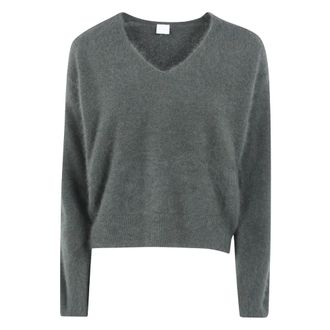 C.T. Plage Ct22348 V-Ausschnitt Pullover mit langen &Auml;rmeln - - Knitwear - Damen - Grau - S