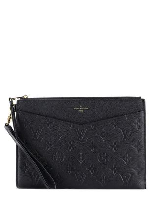Louis Vuitton Pochette Melanie Monogram Empreinte Leather MM clutch bag - Noir
