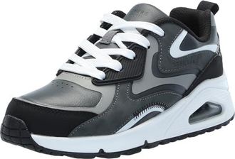 Skechers Uno Gen1 Color Surge Basket, Gray Synthetic/Black & White Trim, 30 EU