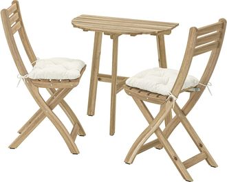 IKEA ASKHOLMEN Wandtisch+2 Klappstühle/außen