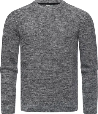 Ragwear Strickpullover Aralt stylischer Herren Sweatpullover mit Rippb&uuml;ndchen