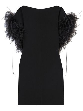 16Arlington Nerine Minikleid mit Federn - Schwarz
