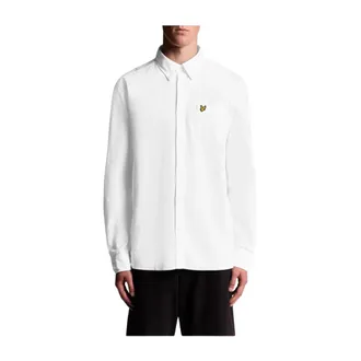 Lyle & Scott Homme, Chemises, Blanc, Taille: XL Chemise Blanche Classique à Boutons