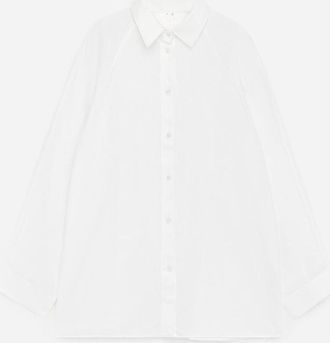 Arket Lockeres Leinenhemd -Wei&szlig;