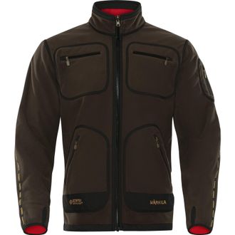 H&auml;rkila Kamko Fleece Jacke | Wendbare Jagdjacke in Brown/Red | Winddicht, Wasserabweisend & Atmungsaktiv mit GORE-TEX INFINIUM Windstopper | Weiches Fleece & 