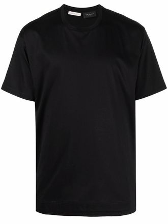 low brand t-shirt en coton &agrave; ourlet superpos&eacute; - Noir