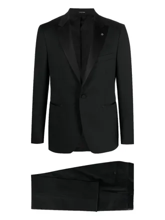 Tagliatore Virgin Wool Pant Suit - Black